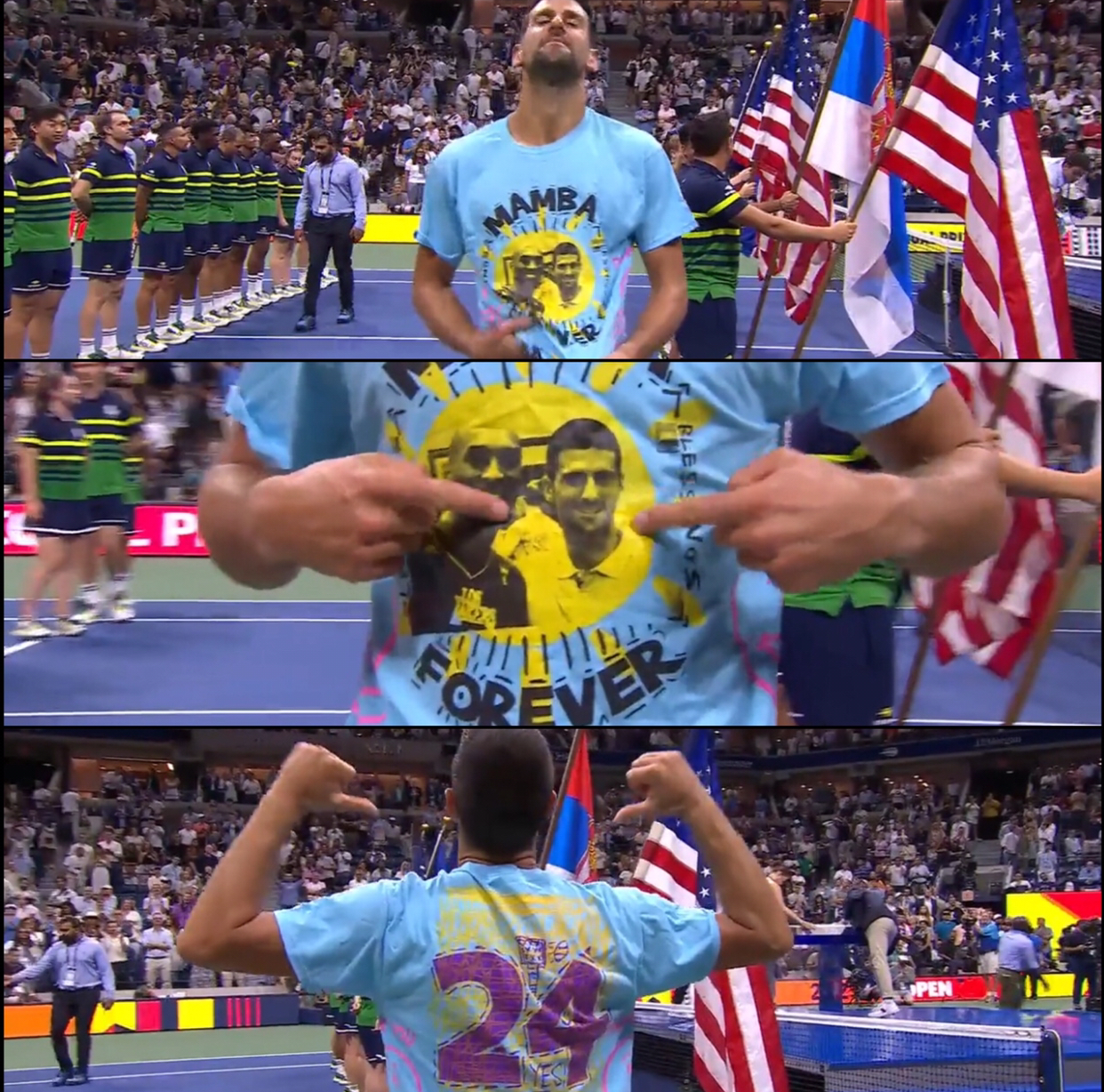 Novak Djokovic Pays Tribute to Kobe Bryant as He Hits 24! - SPORTS FEEN
